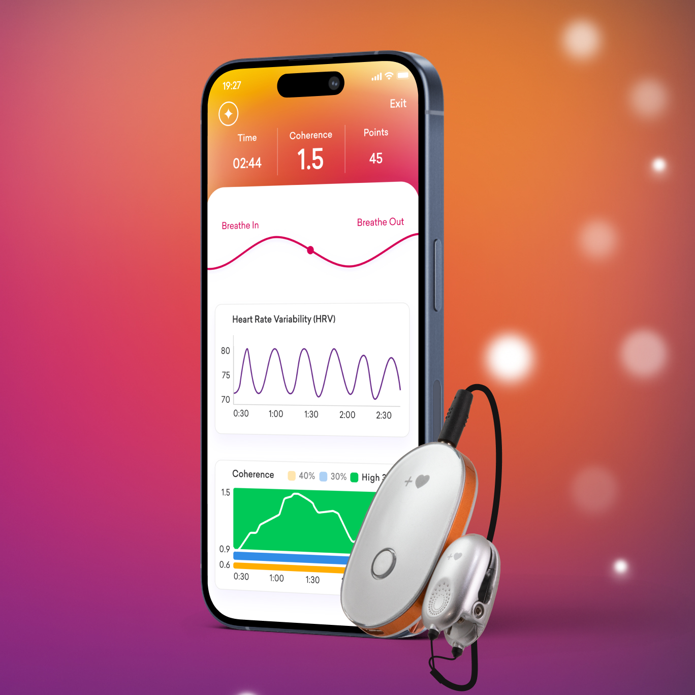 HeartMath The Inner Balance™ Coherence Plus Sensor and HeartMath® App ...