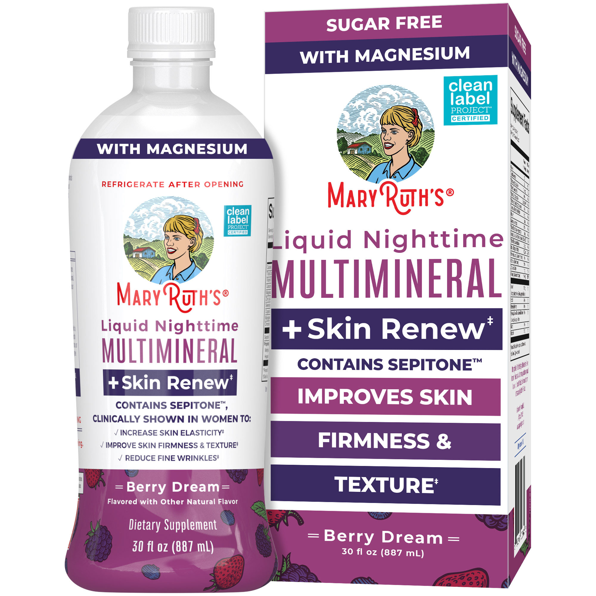 MaryRuth's Liquid Nighttime Multimineral + Skin Renew - HSA/FSA Eligible | Truemed