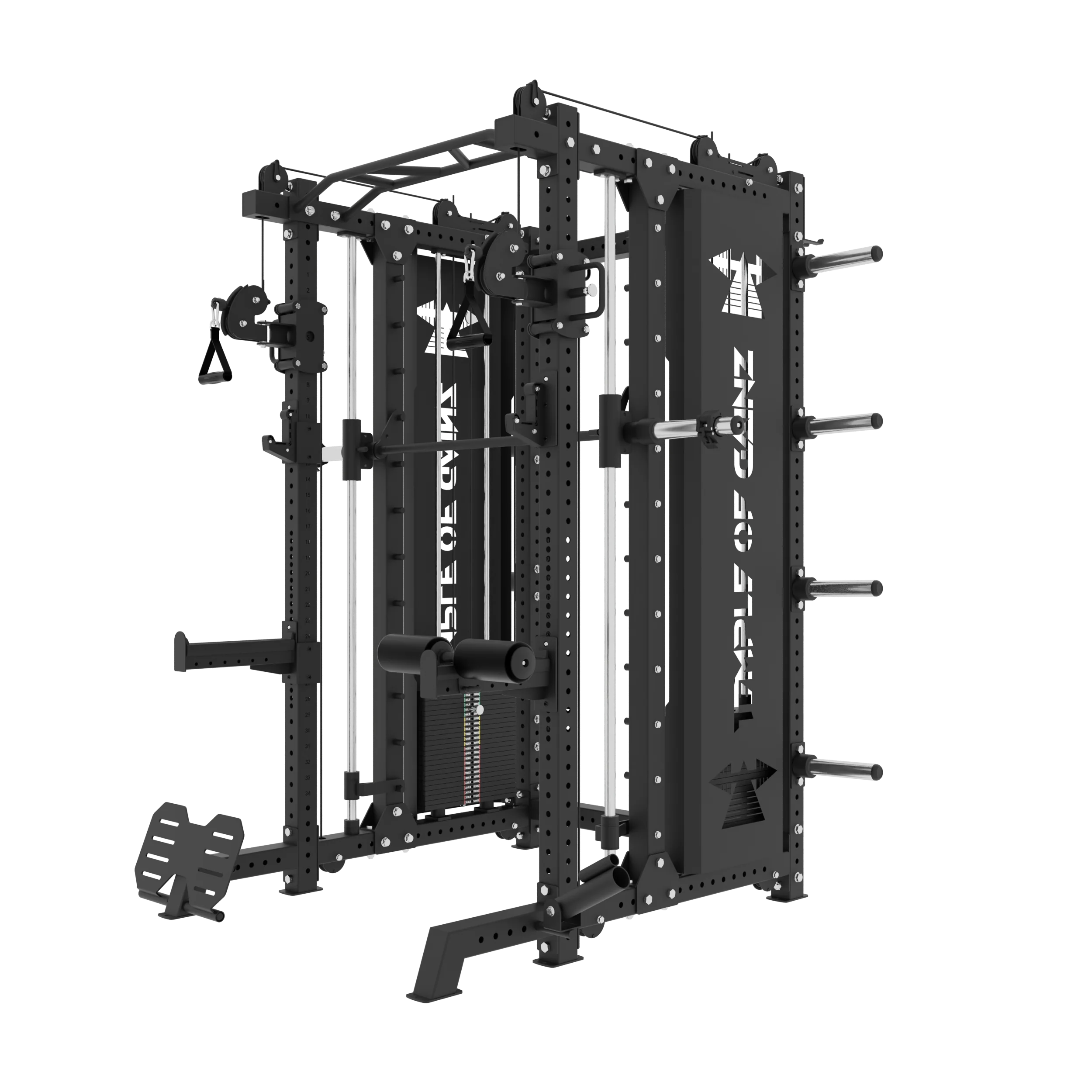 Temple of Gainz ALL-IN-ONE POWER RACK + FUNCTIONAL TRAINER + SMITH ...